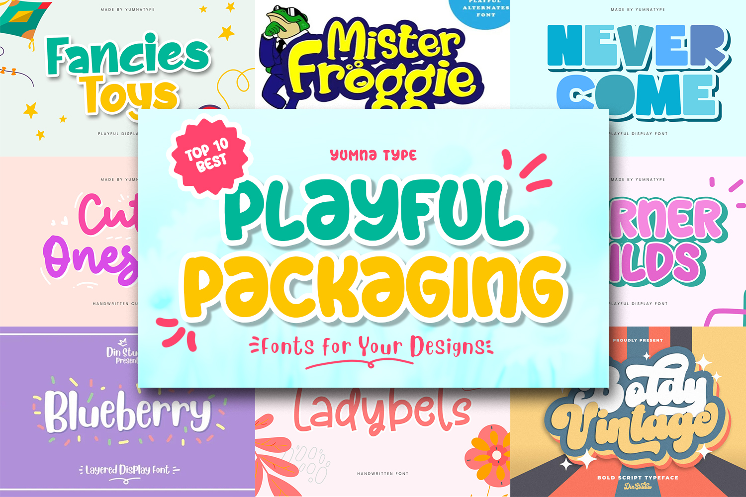 The 10 Best Playful Packaging Fonts for Your Designs